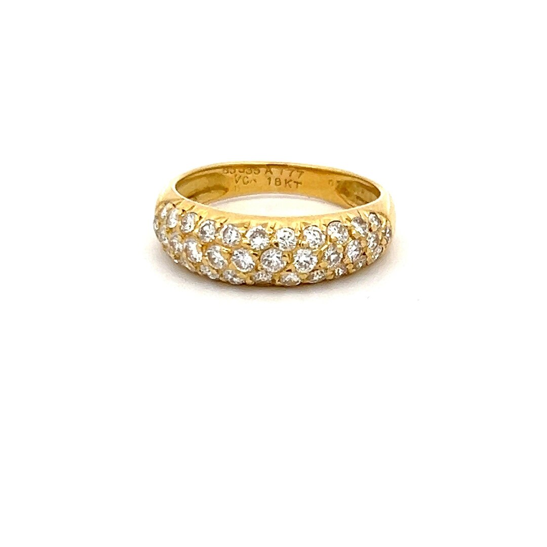 Van Cleef & Arpels 0.75 Carat Round Brilliant Diamond 18k Yellow Gold ...