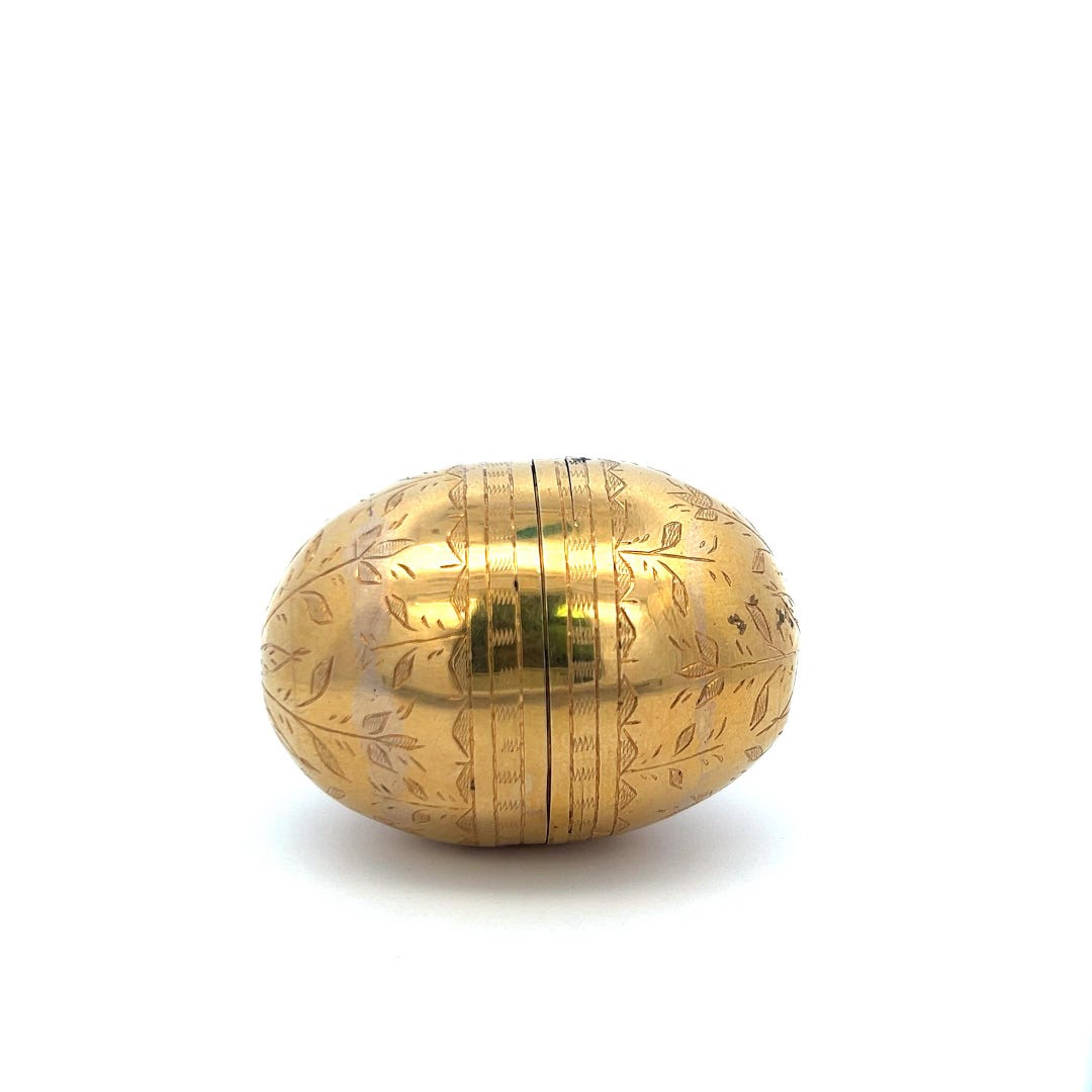 Faberge Vintage 22.70 Grams 18 Karat Yellow Golden Egg Box - Etsy
