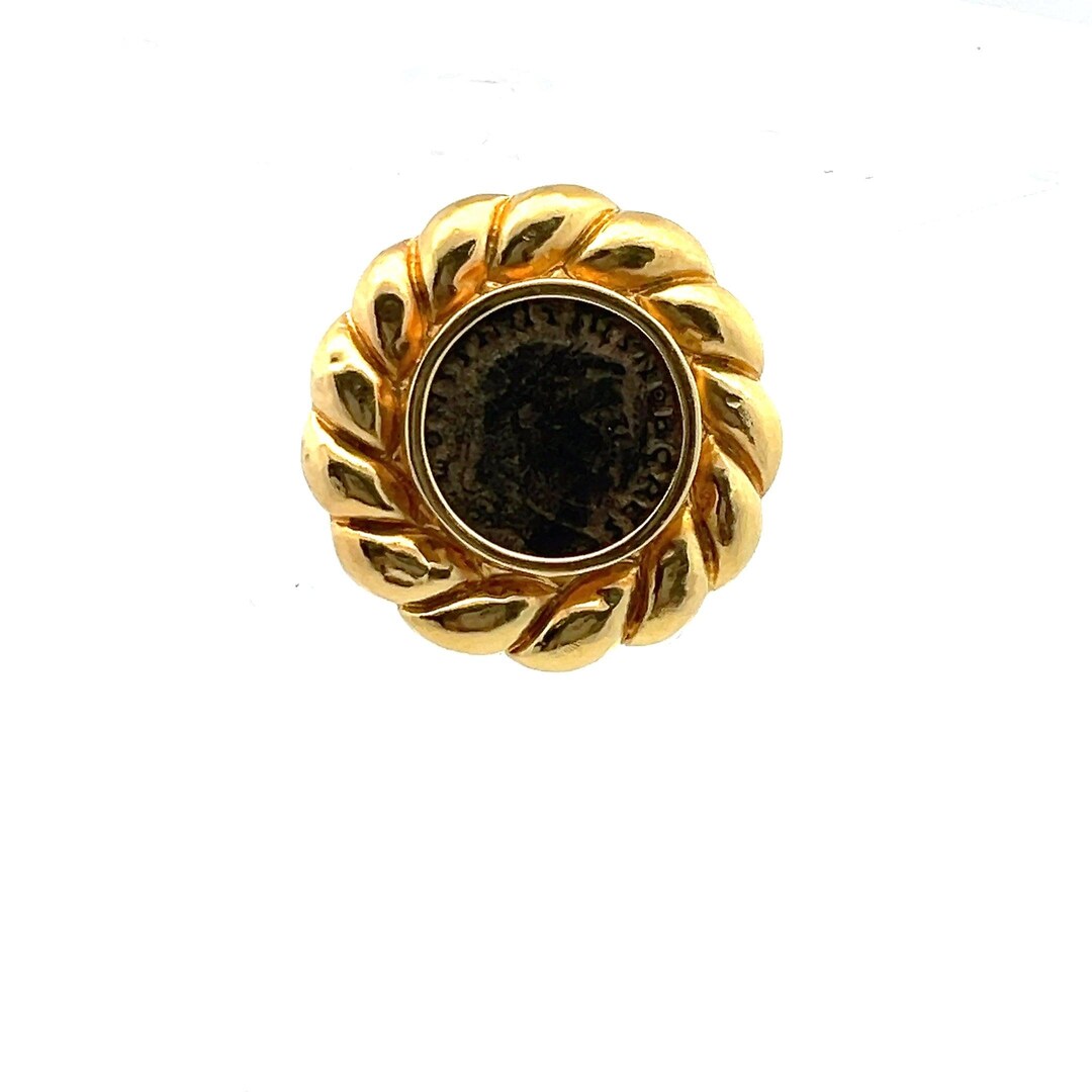 Antique 17.80 Grams 18 Karat Yellow Gold Coin Pin Brooch - Etsy