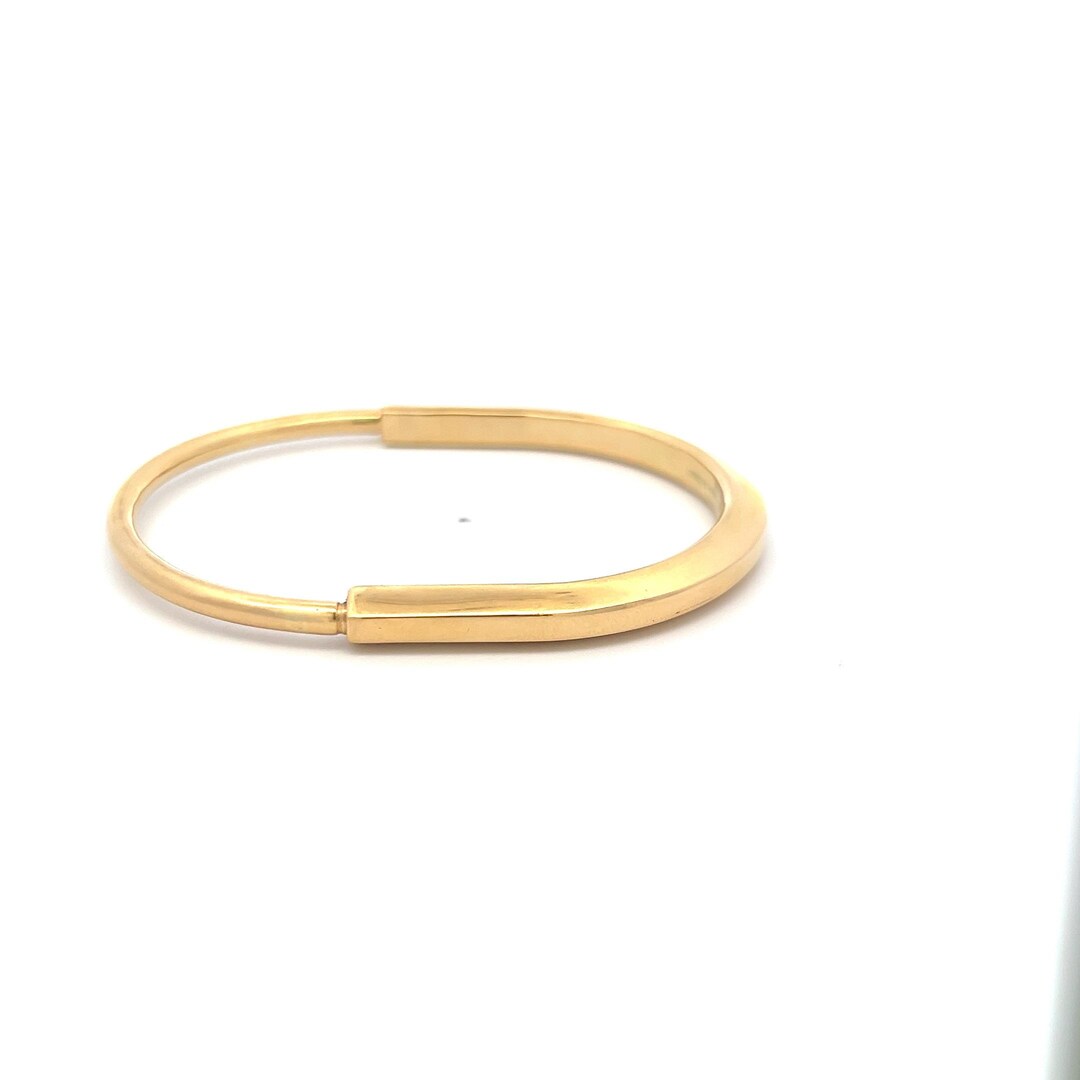 Tiffany & Co 18 Karat Yellow Gold Bangle Lock Bracelet - Etsy