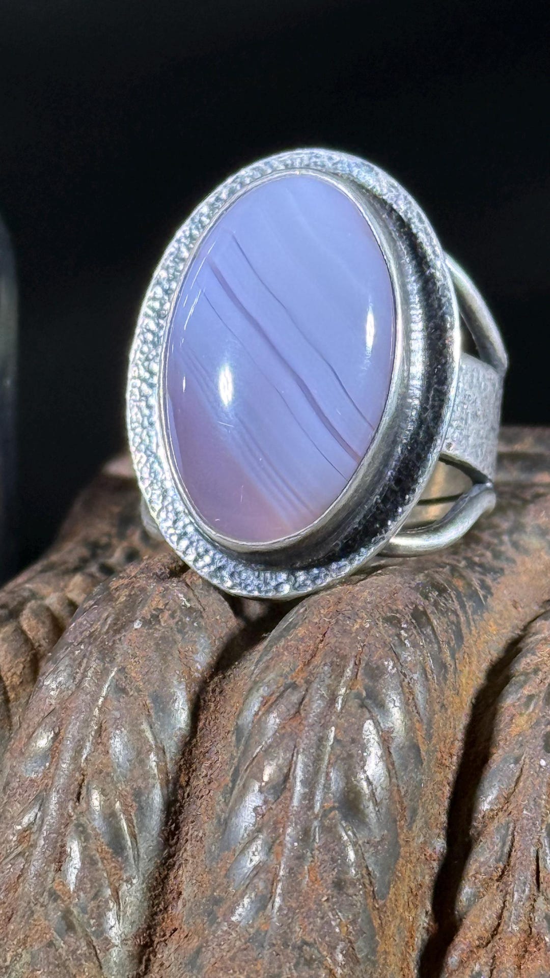 Holley Blue Agate Sterling Silver Ring 6 Oregon - Etsy