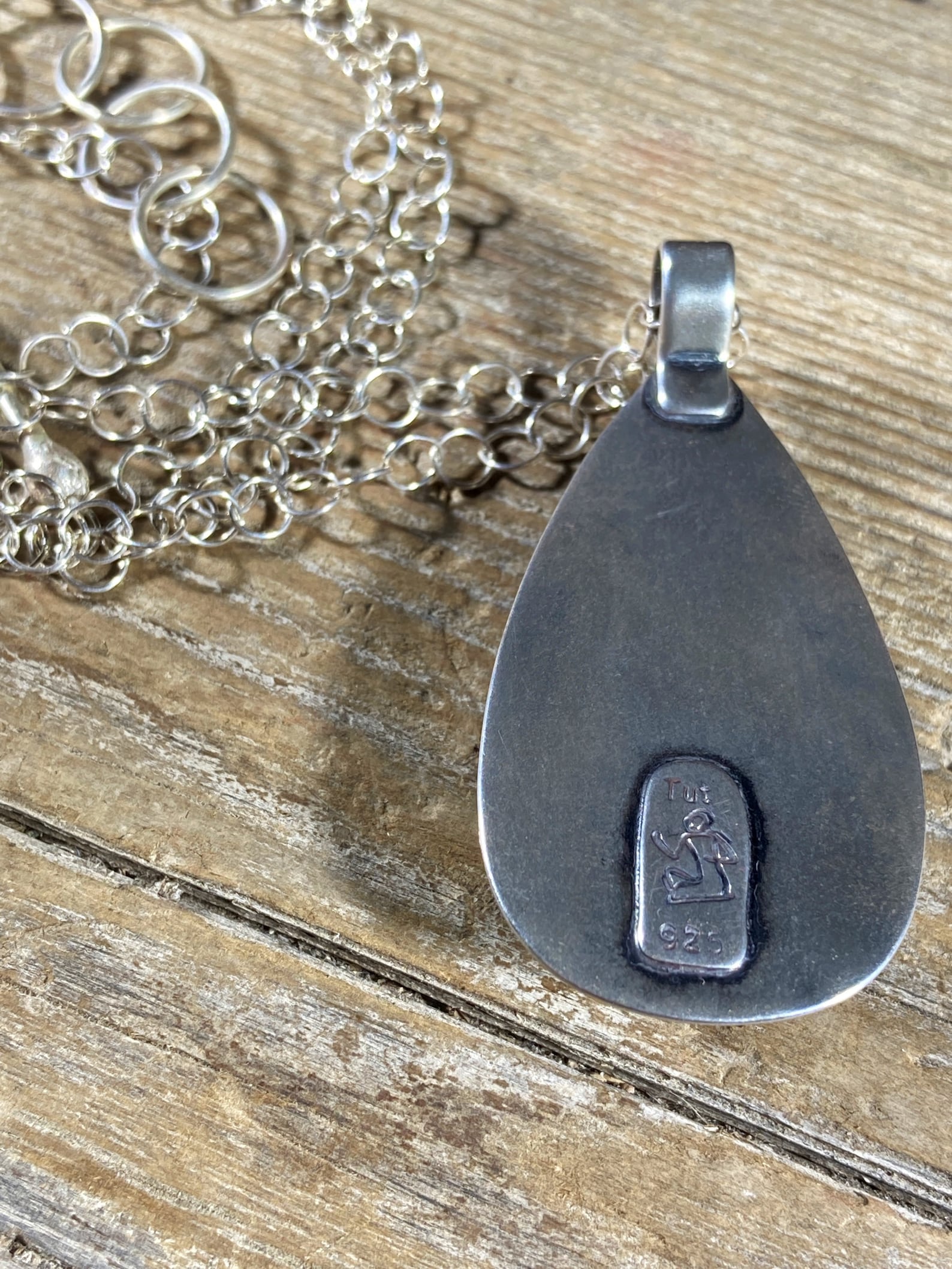 Historic MAC Glass & Sterling Silver Necklace From Portland | Etsy