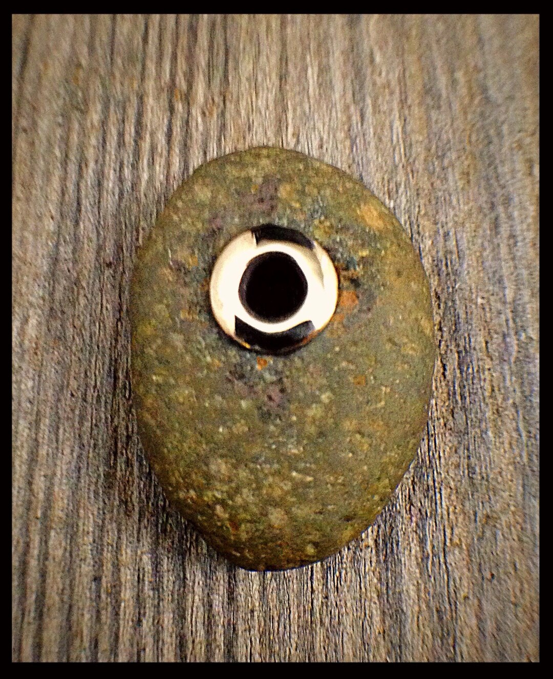 14kt Gold Riveted River Stone Pebble - Etsy