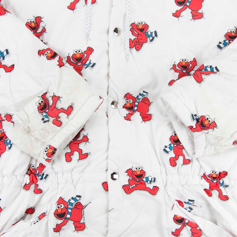 Vintage 90's Reversible Elmo Jacket Sesame Street Official Adult Size ...