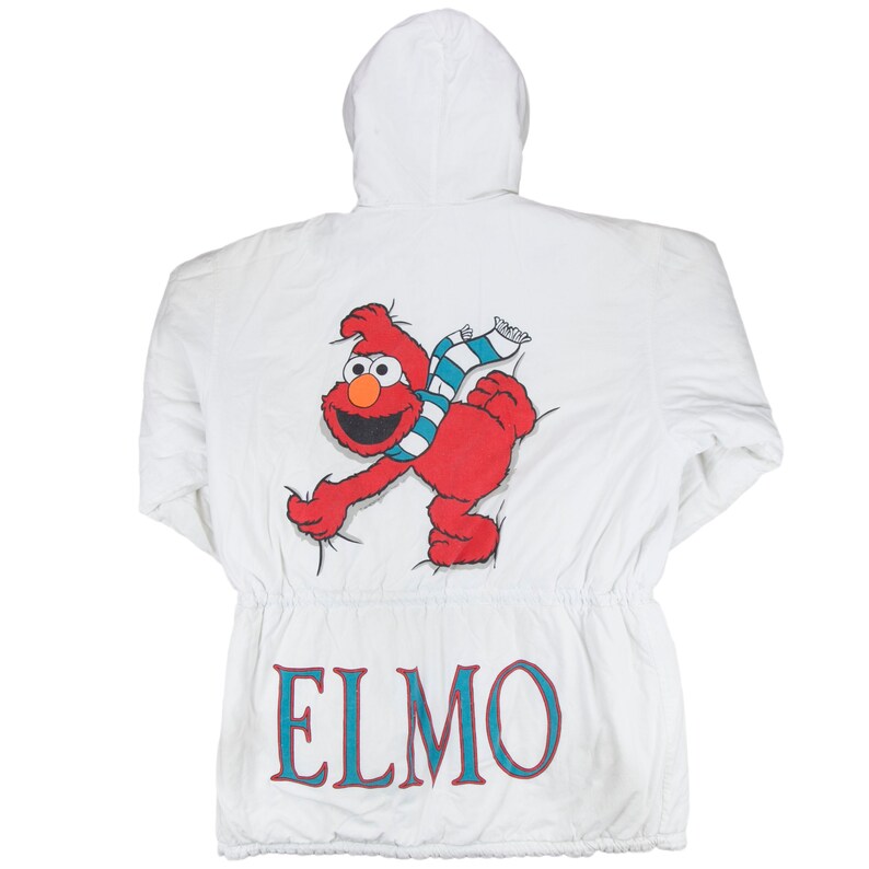 Vintage 90's Reversible Elmo Jacket Sesame Street Official Adult Size ...