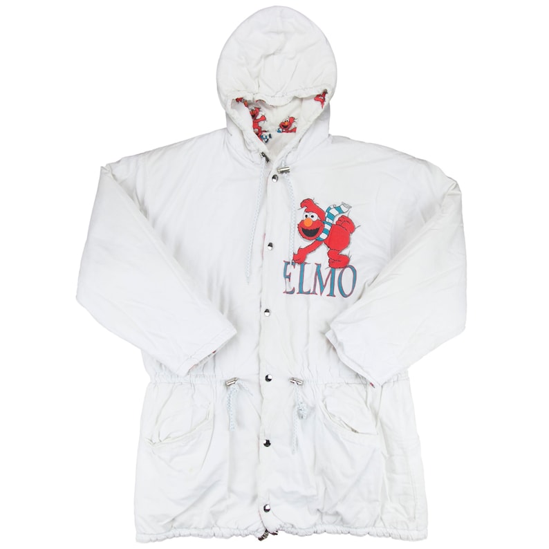 Vintage 90's Reversible Elmo Jacket Sesame Street Official Adult Size ...