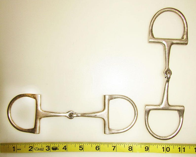 Western, Equestrian Large Horsebit, Brass & Silver Hardware Links, Made ...