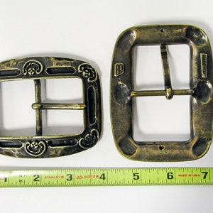 Vintage Brass Belt Buckle, Centerbar Buckle, Unisex Buckle ...