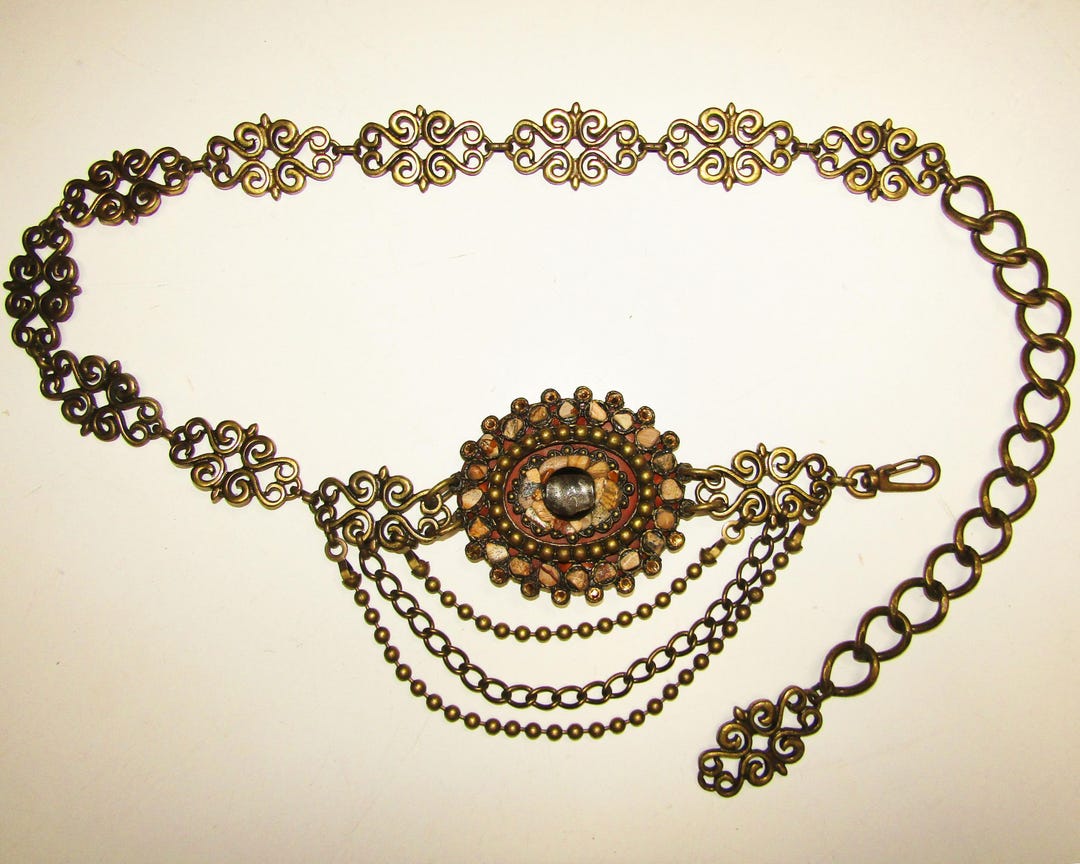 Vintage Chain Belt for Women With Embellished Ornament Design for Women ...