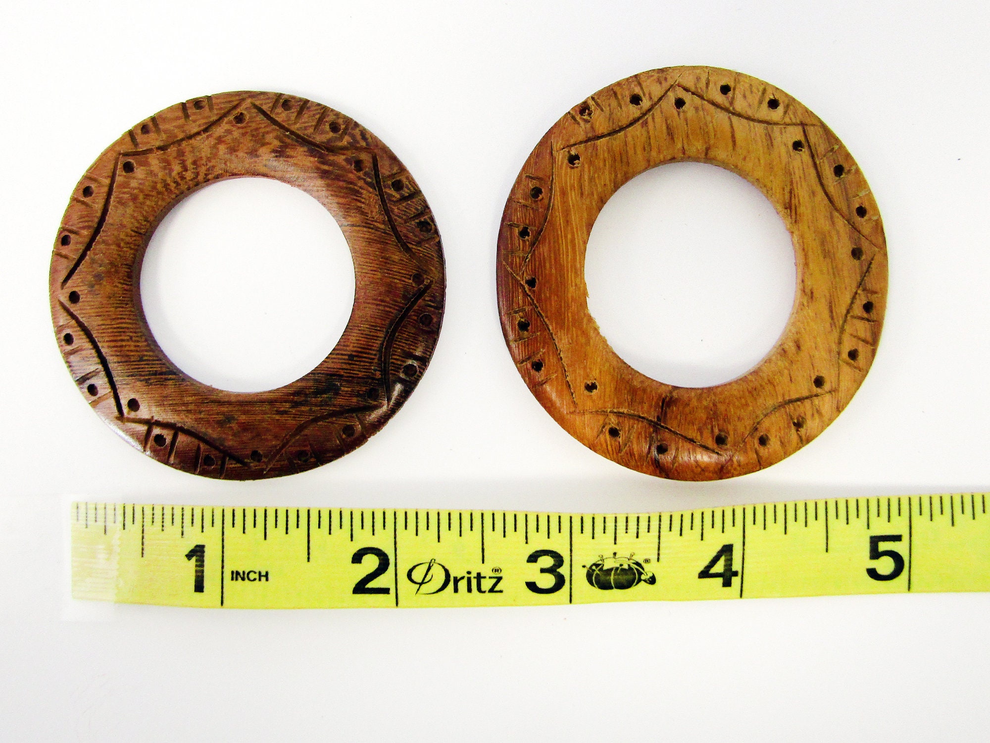 Carved Wooden Donuts, Pack of 10 - Etsy