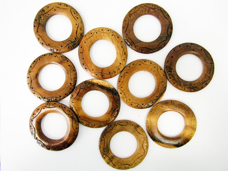 Carved Wooden Donuts Pack of 10 - Etsy