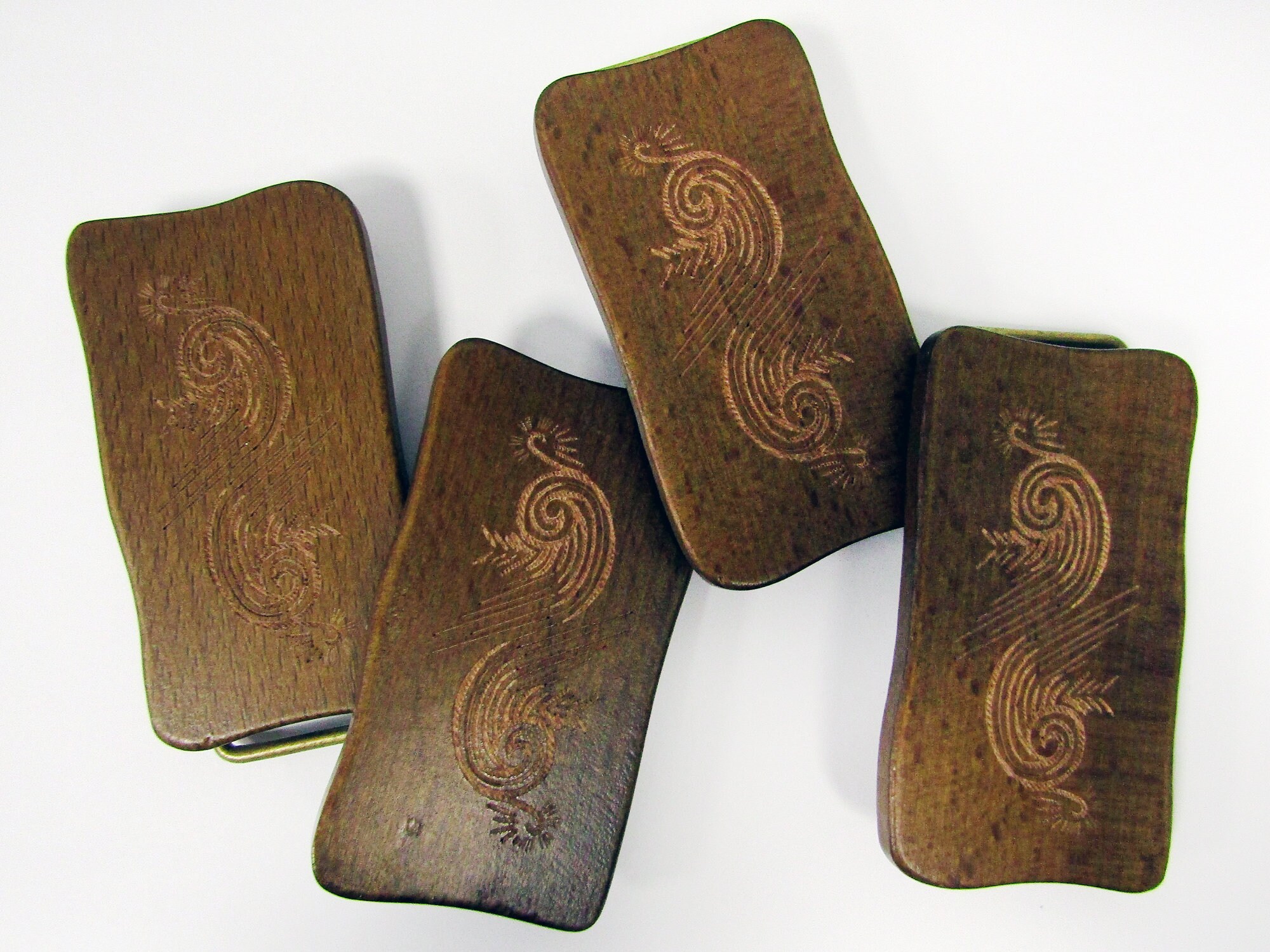 Wooden Belt Buckle With Etched Design, Natural Wood Belt Buckle - Etsy