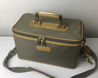 Leather train case | Etsy