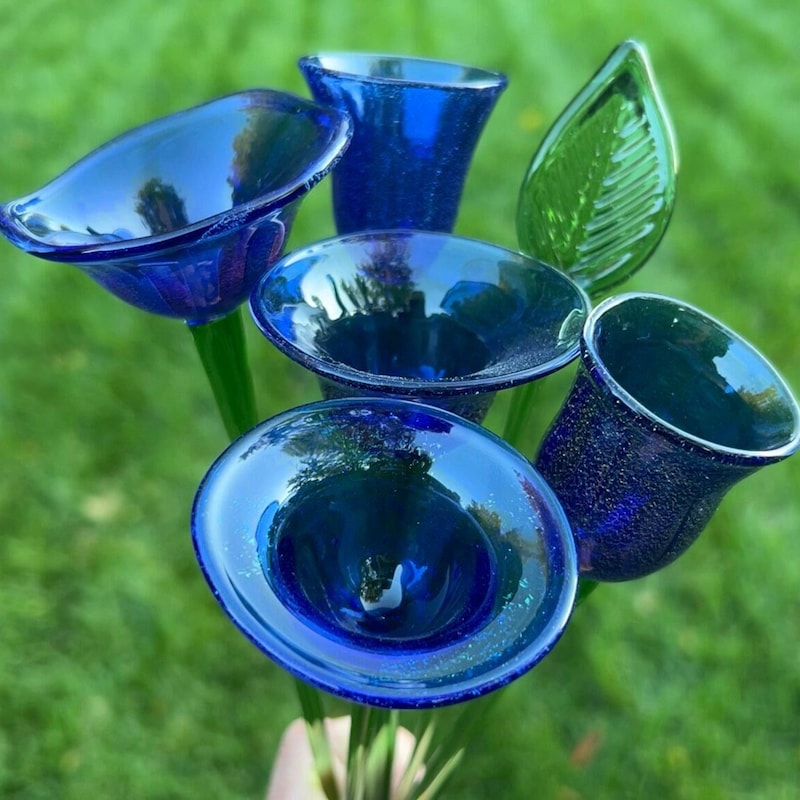 Glass Flowers - Etsy