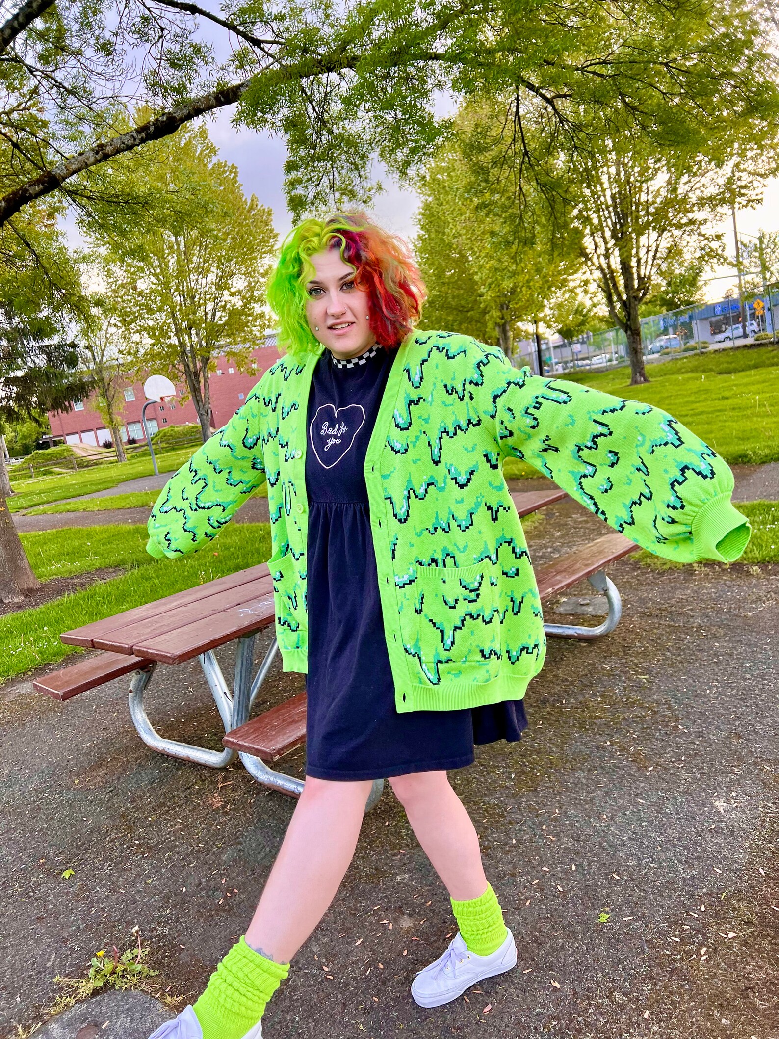 Slime Cardigan - Heavy Knit Sweater - 100% Cotton - Plus Size - Sensory ...
