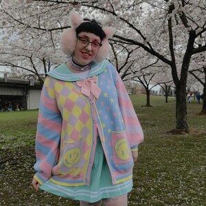 Pastel Clowncore Cardigan - Clown Sweater - 100% Cotton - Sensory ...