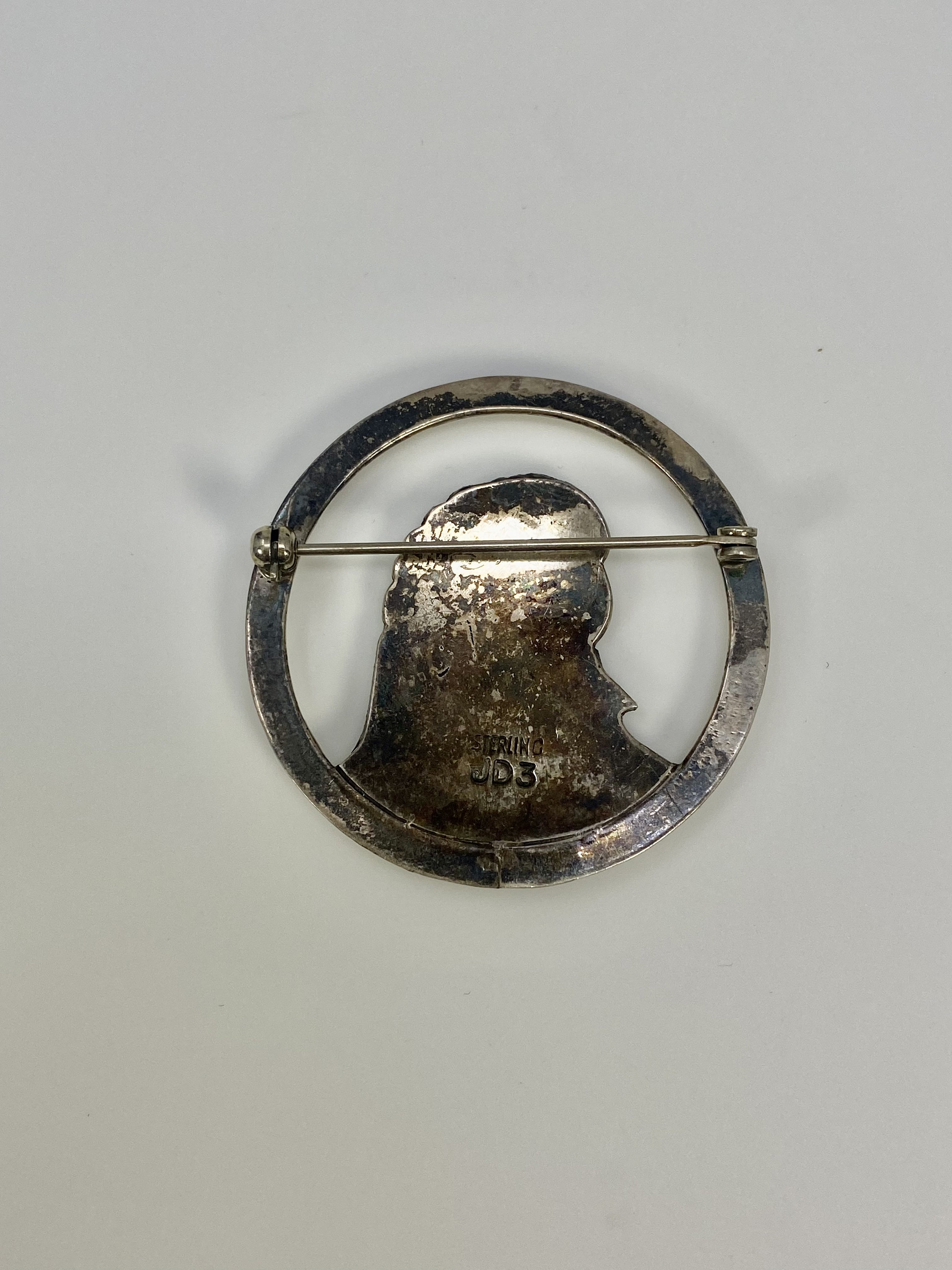 Sterling Silber Joe Delgarito Navajo AdlerKopf Brosche | Etsy