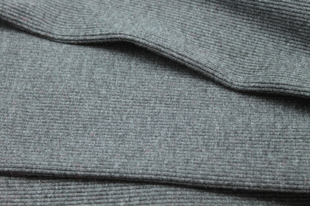 Charcoal Rib Knit Tube 2 X 45 Cm. Ribbing, Weight 430 Gsm, 95% Cotton ...