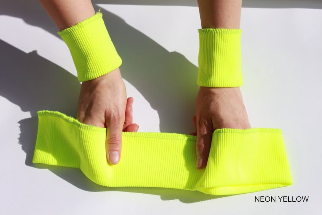 26 Colours -- Set of Elastic Rib Knit Fabric, Depth 7 Cm - 2x Cuffs and ...