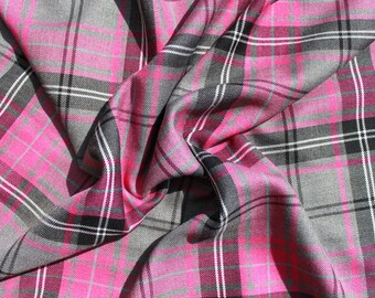 Fashion Purple Tartan Fabric Matching Thread. | Etsy