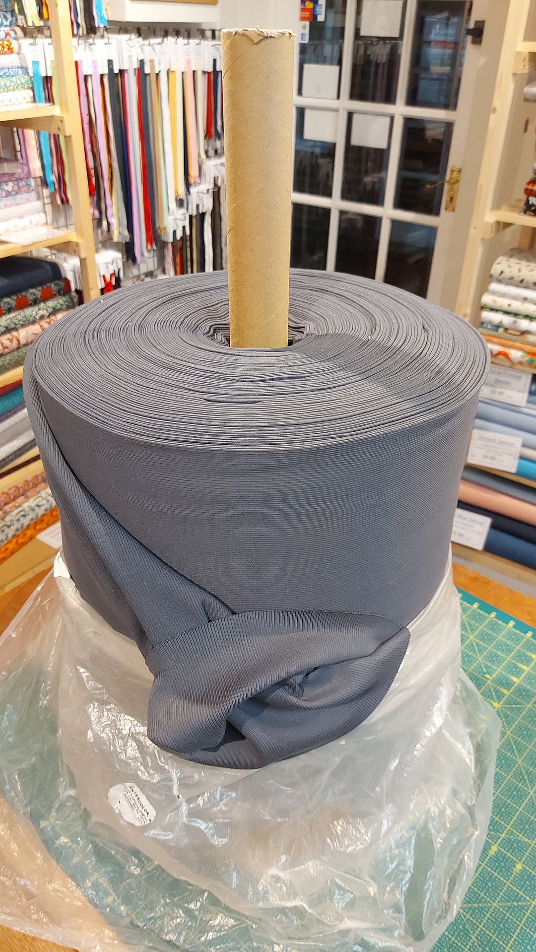 Dark Grey Cotton Knit Tube - Ribbed Cuffs, Waistbands - OEKO-TEX ...