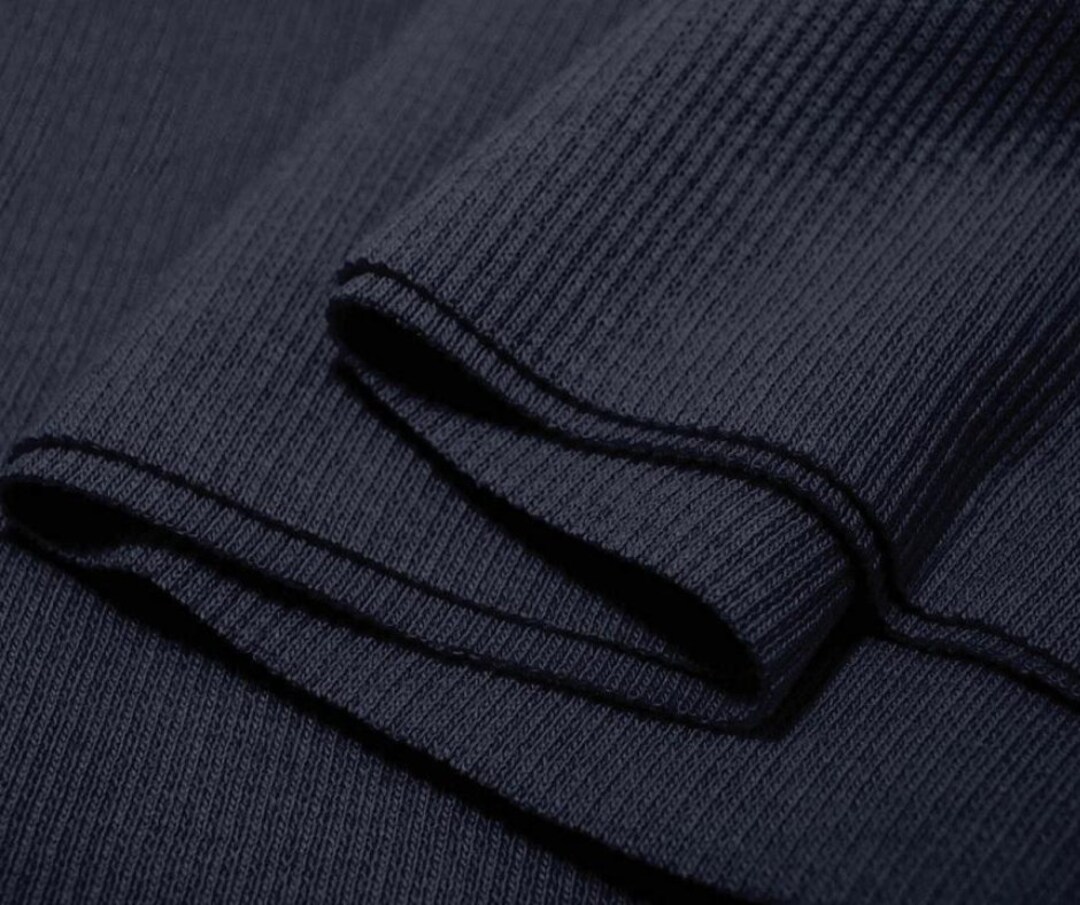 Dark Blue Rib Knit Tube 2 X 40 Cm. Weight 340 Gsm, 97% Cotton, 3 Perc ...