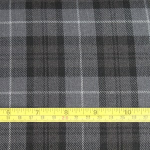 Grey Tartan Fabric, 65% Polyester, 35 Perc Viscose. for Clothing and ...