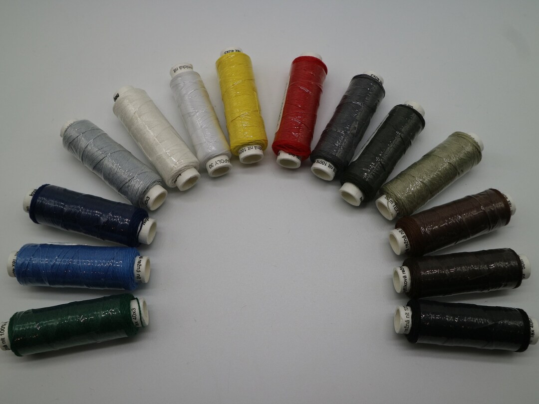 Set of 14 Spools Quality 100% Linen Threads Flax Button Threads for ...