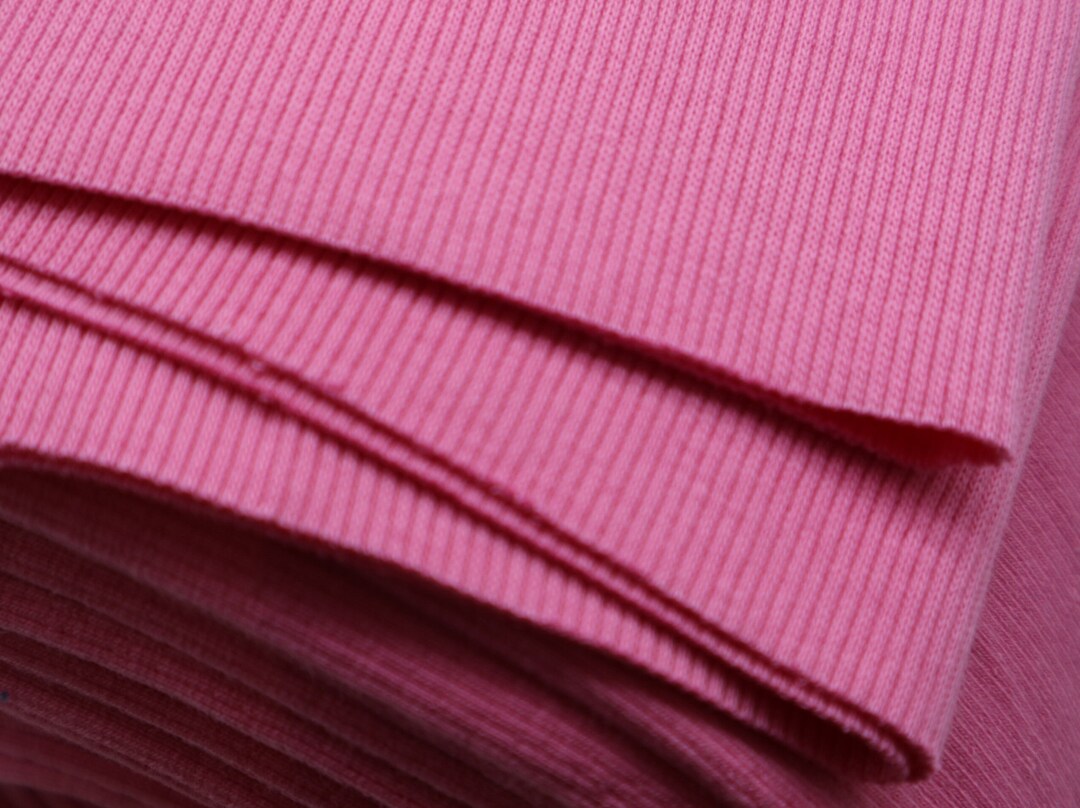 Pink Cotton Rib Knit Tube: Cuffs, Waistbands, Necklines - OEKO-TEX ...