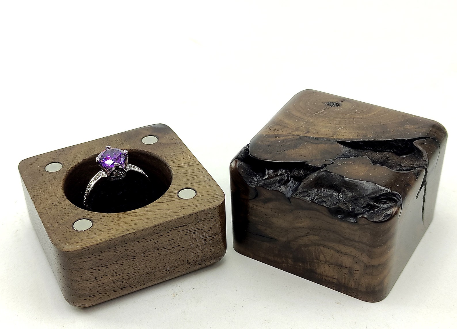 Unique Wooden Proposal Ring Box. High Quality Engagement Ring Box ...