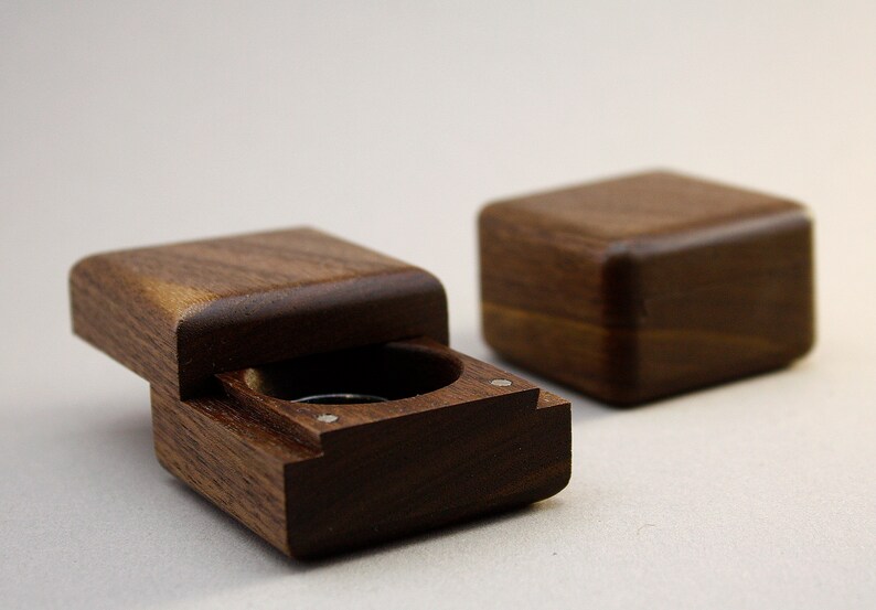 Wooden Sliding Pocket Ring Box for Angagement Small Wood Ring - Etsy