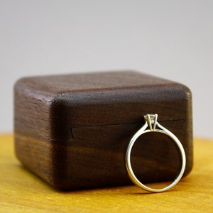 Wooden Sliding Pocket Ring Box for Angagement Small Wood Ring - Etsy