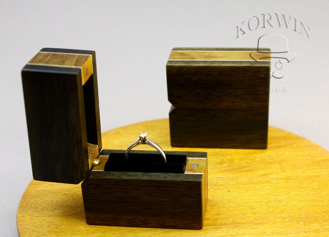 High Quality Wood Engagement Ring Box. Wooden Ring Box for - Etsy