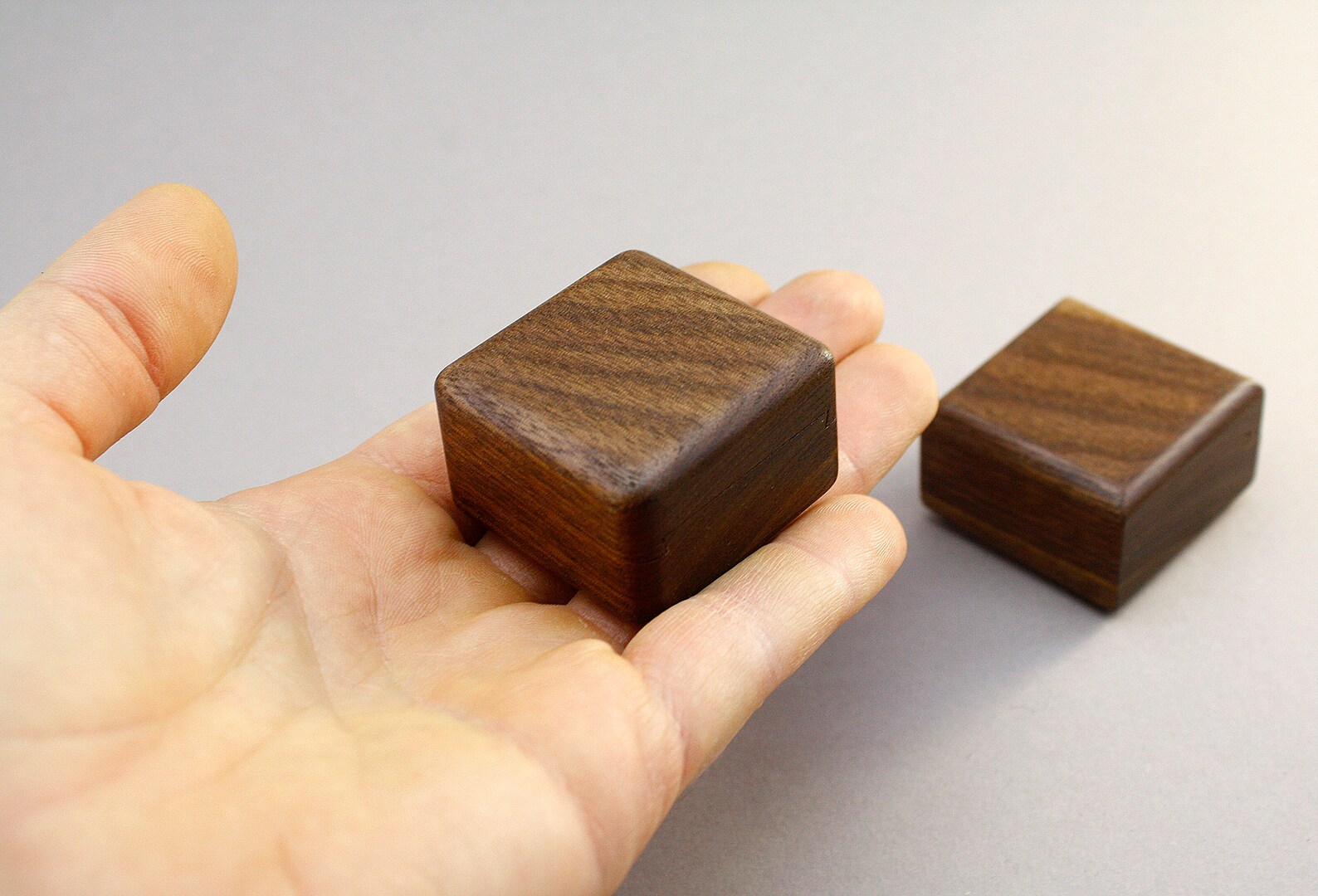 Wooden Sliding Pocket Ring Box for Angagement Small Wood Ring - Etsy