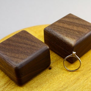 Wooden Sliding Pocket Ring Box for Angagement Small Wood Ring - Etsy