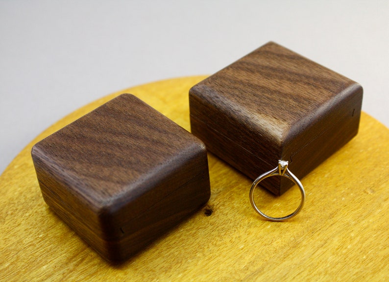 Wooden Sliding Pocket Ring Box for Angagement Small Wood Ring - Etsy