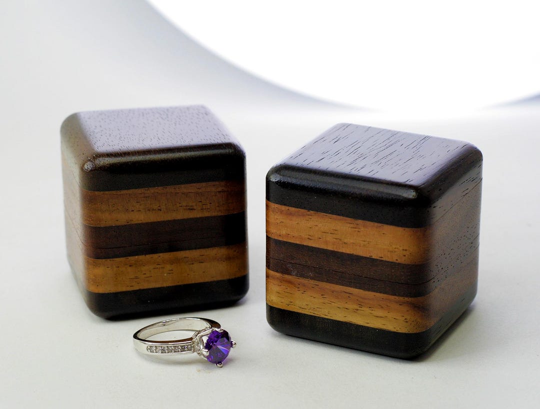 Unique Wooden Ring Box. Elegant Engagement Ring Box for Proposal ...