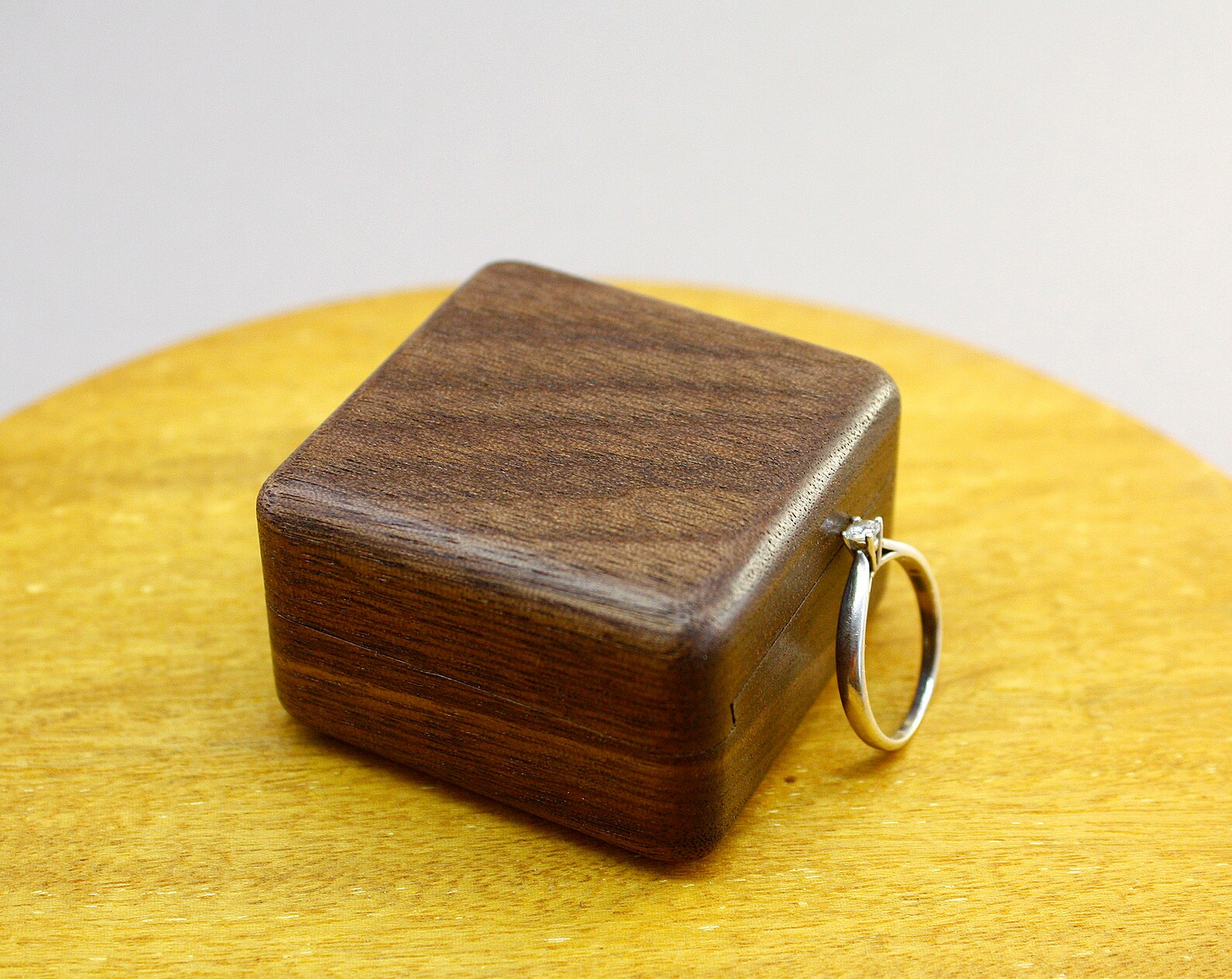 Wooden Sliding Pocket Ring Box for Angagement Small Wood Ring - Etsy