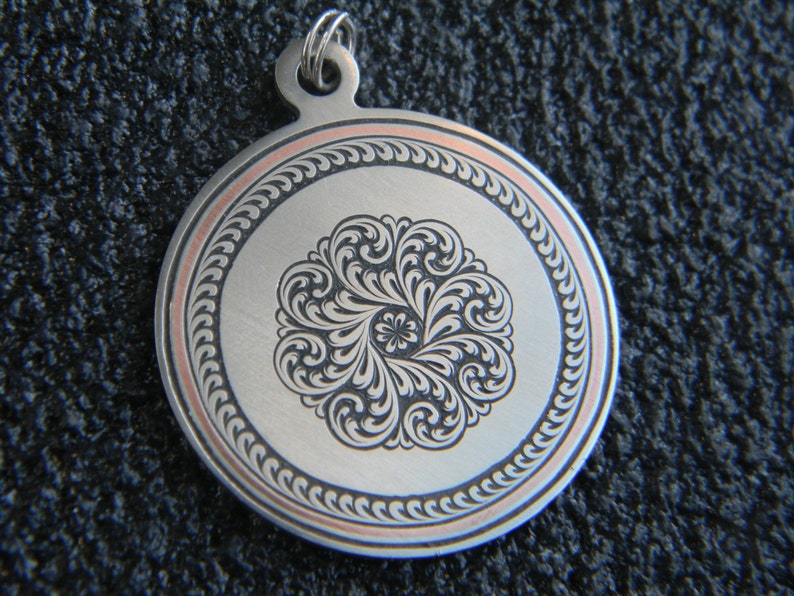 Hand Engraved English Scroll Design Steel and Copper Nickle Silver ...