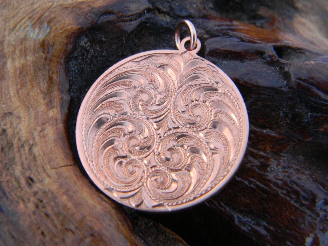Hand Engraved Flowing Symmetrical Sparkling Scroll Design - Etsy