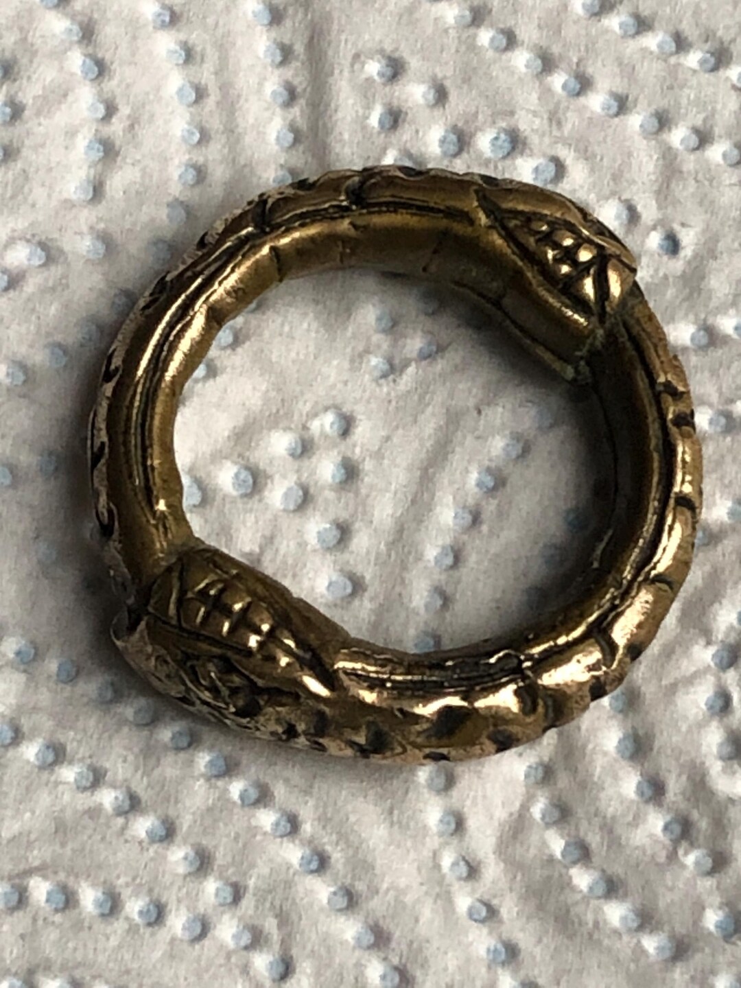 Vintage Yellow Metal Bronze Snake Ring Mudlarking Find Uk - Etsy