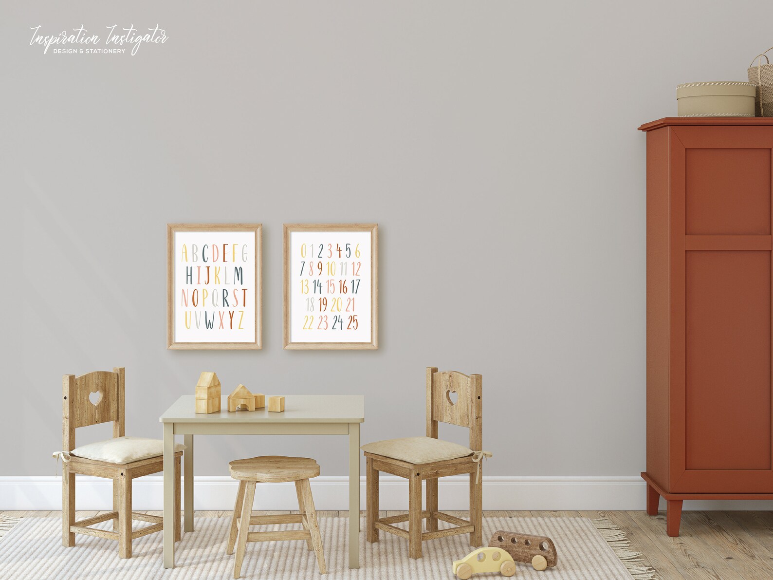 Autumn Sunrise Alphabet and Number Prints, Instant Download - Etsy