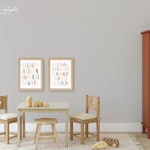 Autumn Sunrise Alphabet and Number Prints, Instant Download - Etsy