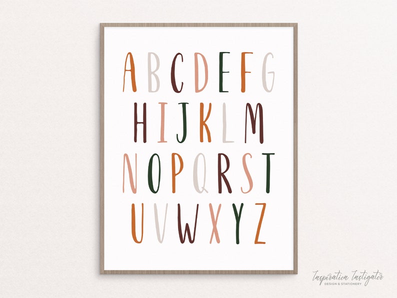 Fall Harvest Alphabet and Number Prints, Instant Download - Etsy