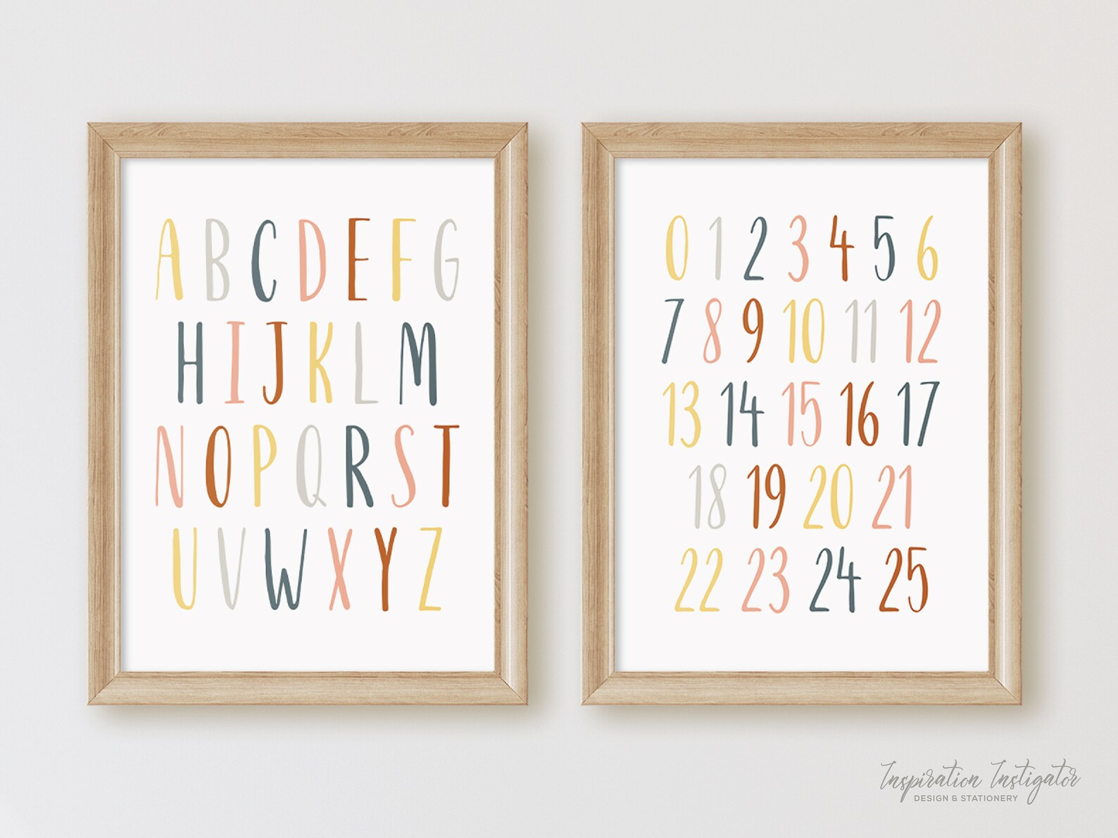 Autumn Sunrise Alphabet and Number Prints, Instant Download - Etsy