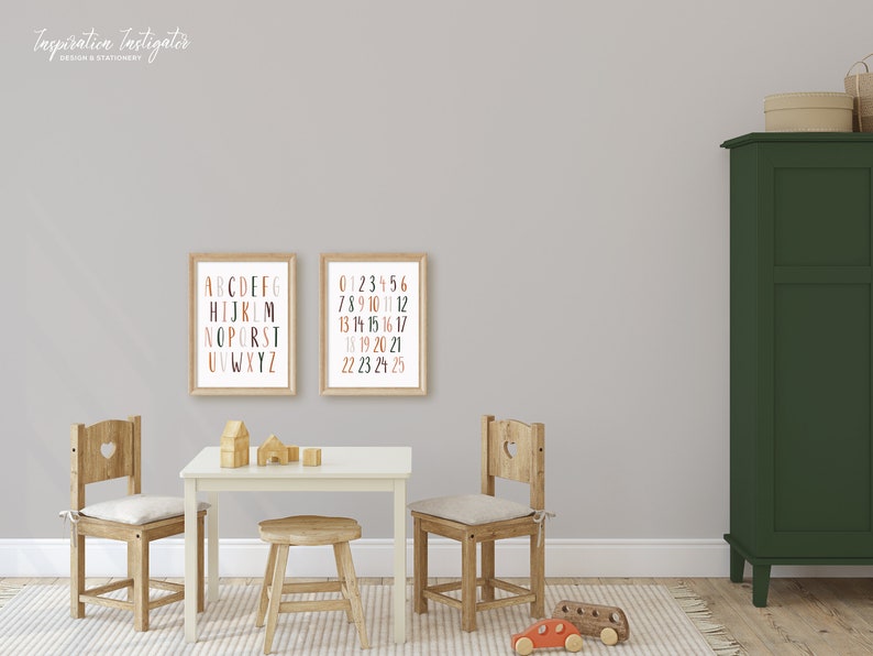 Fall Harvest Alphabet and Number Prints, Instant Download - Etsy