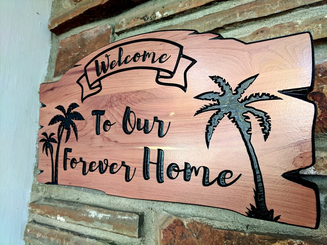 Custom Outdoor Wood Sign Personalized Farmhouse Decor Welcome Sign Wood ...