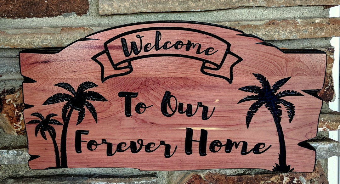 Custom Outdoor Wood Sign Personalized Farmhouse Decor Welcome Sign Wood ...