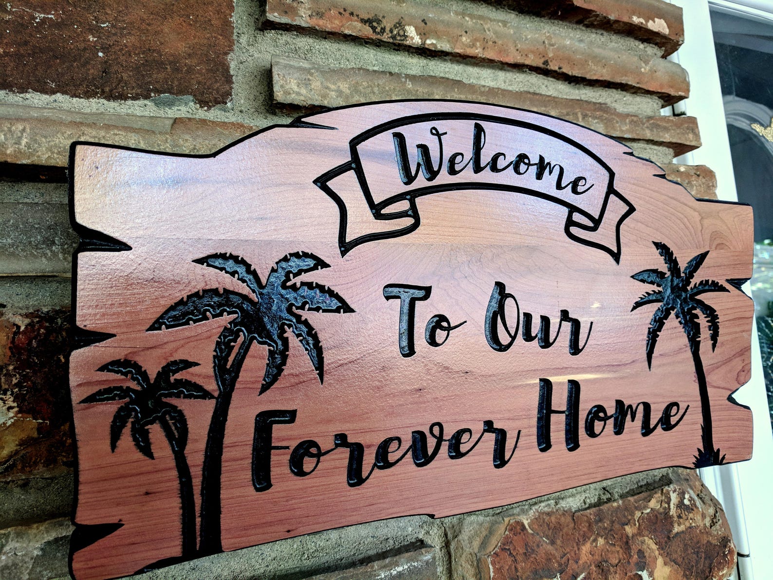 Custom Outdoor Wood Sign Personalized Farmhouse Decor Welcome Sign Wood ...
