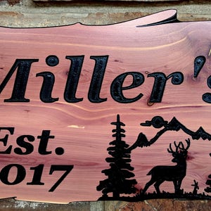 Custom Wood Sign Family Name Sign Rustic Home Decor Welcome Sign ...